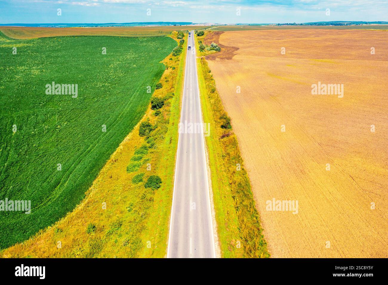 Aerial view corn fields highway hi-res stock photography and images - Alamy