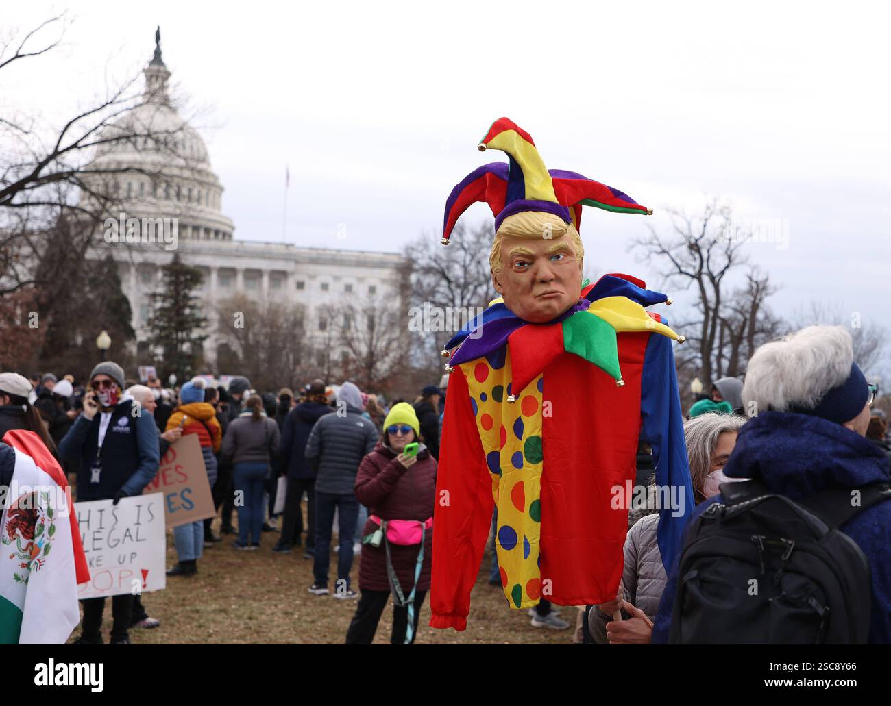 People protest outside of the U.S. Capitol in Washington, District of ...