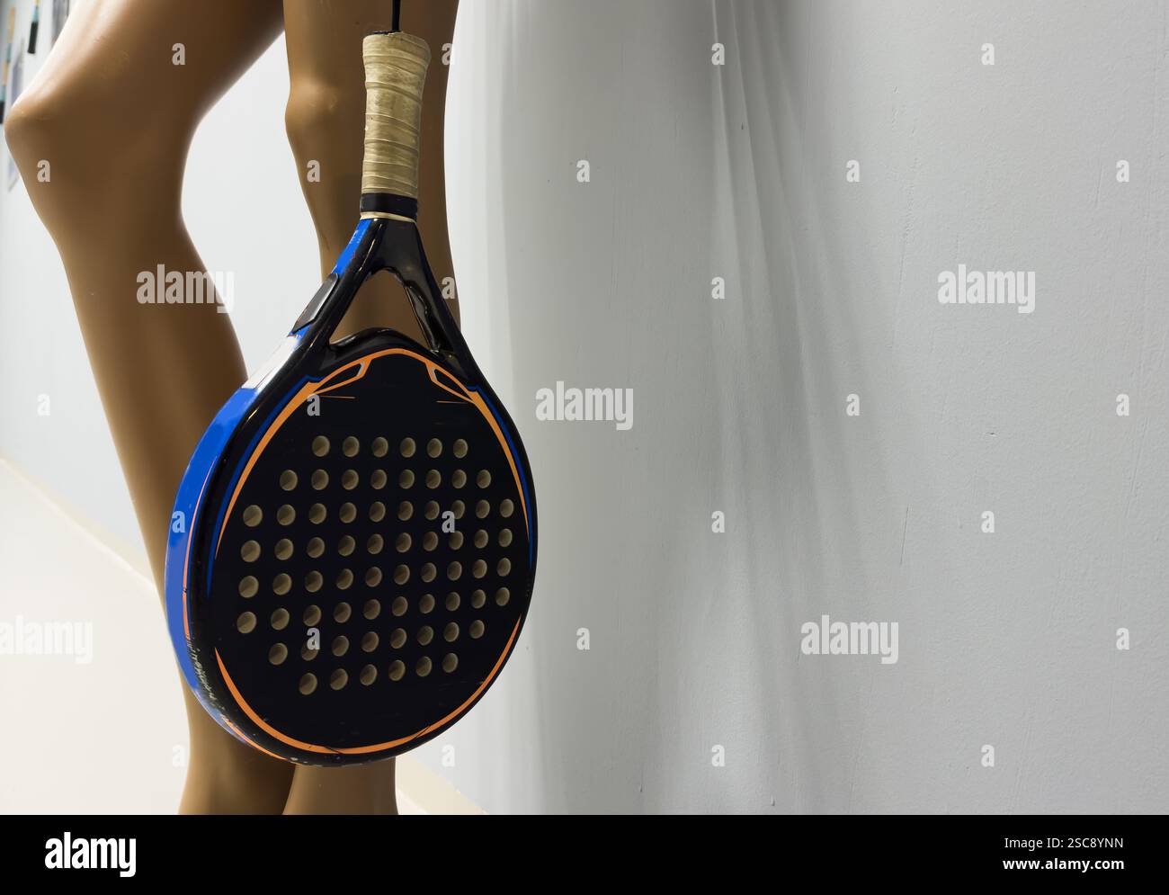 Junior padel tennis player with racket. Girl athlete with paddle racket ...