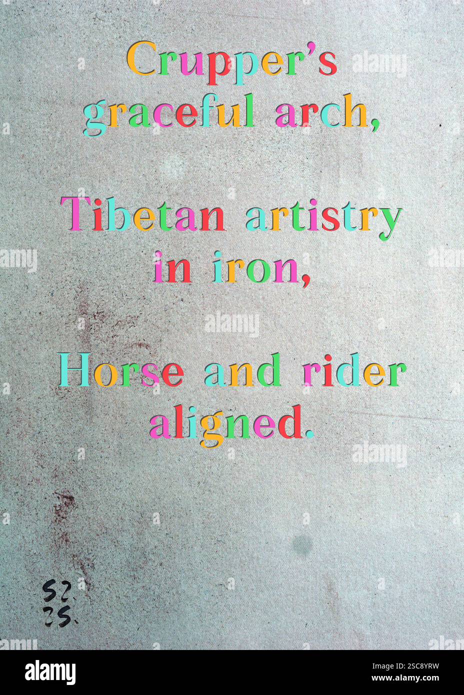 Crupper's graceful arch, Tibetan artistry in iron, Horse and rider ...