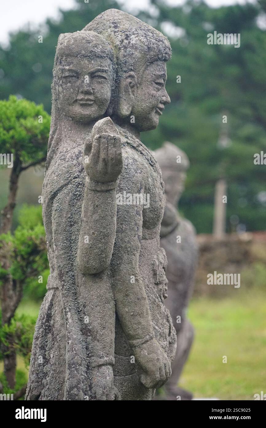 Statue of Buddhist Stone Met in Jeju Island, Korea, Asia Stock Photo ...