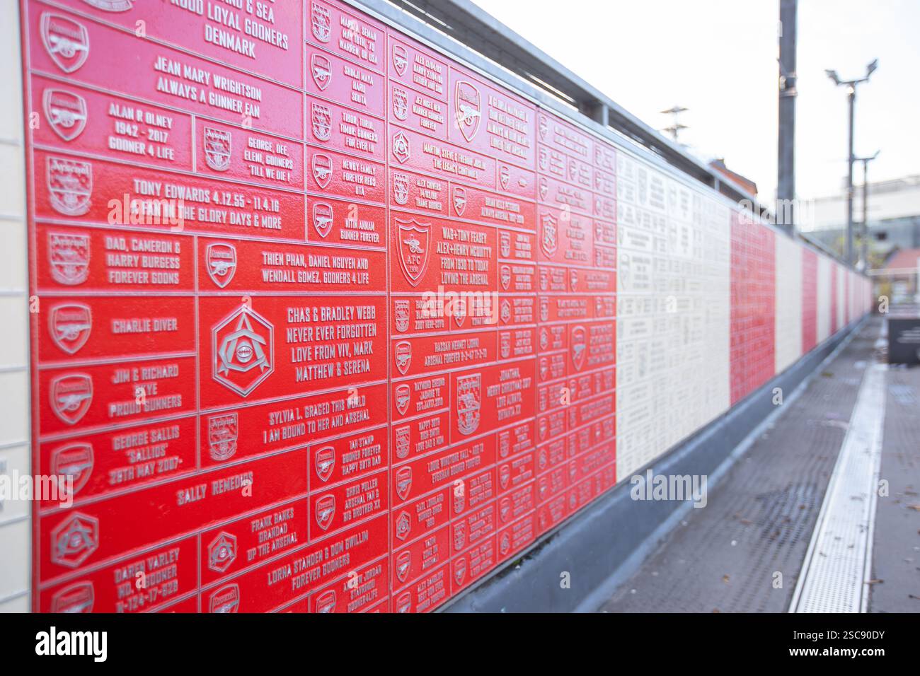 Islington, London, United Kingdom - November 25, 2024: Memorial wall of ...