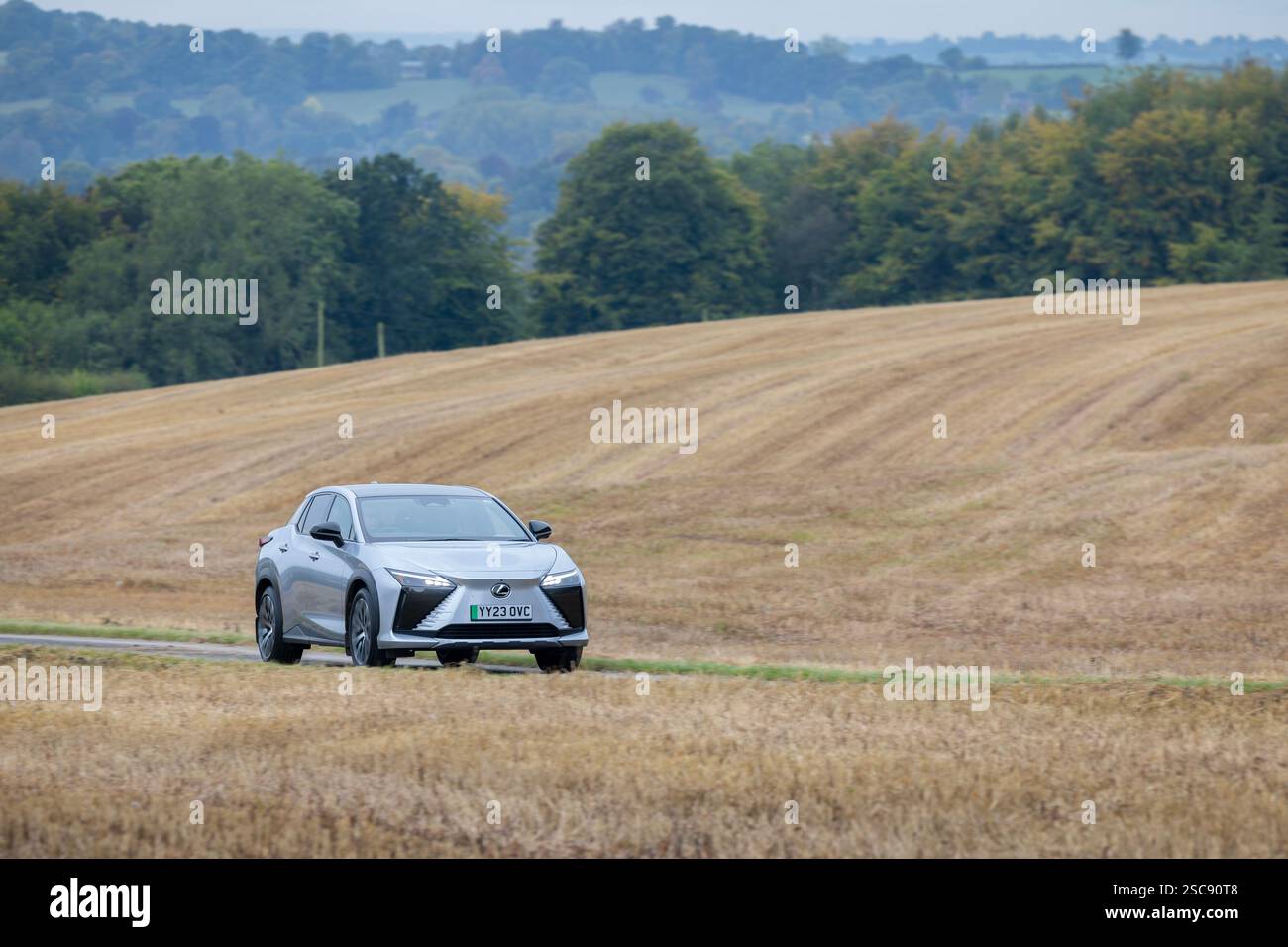 29/09/24 Richard Critchlow with his Lexus RZ450e on the Weaver hills ...