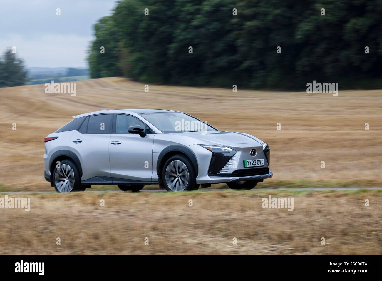 29/09/24 Richard Critchlow with his Lexus RZ450e on the Weaver hills ...