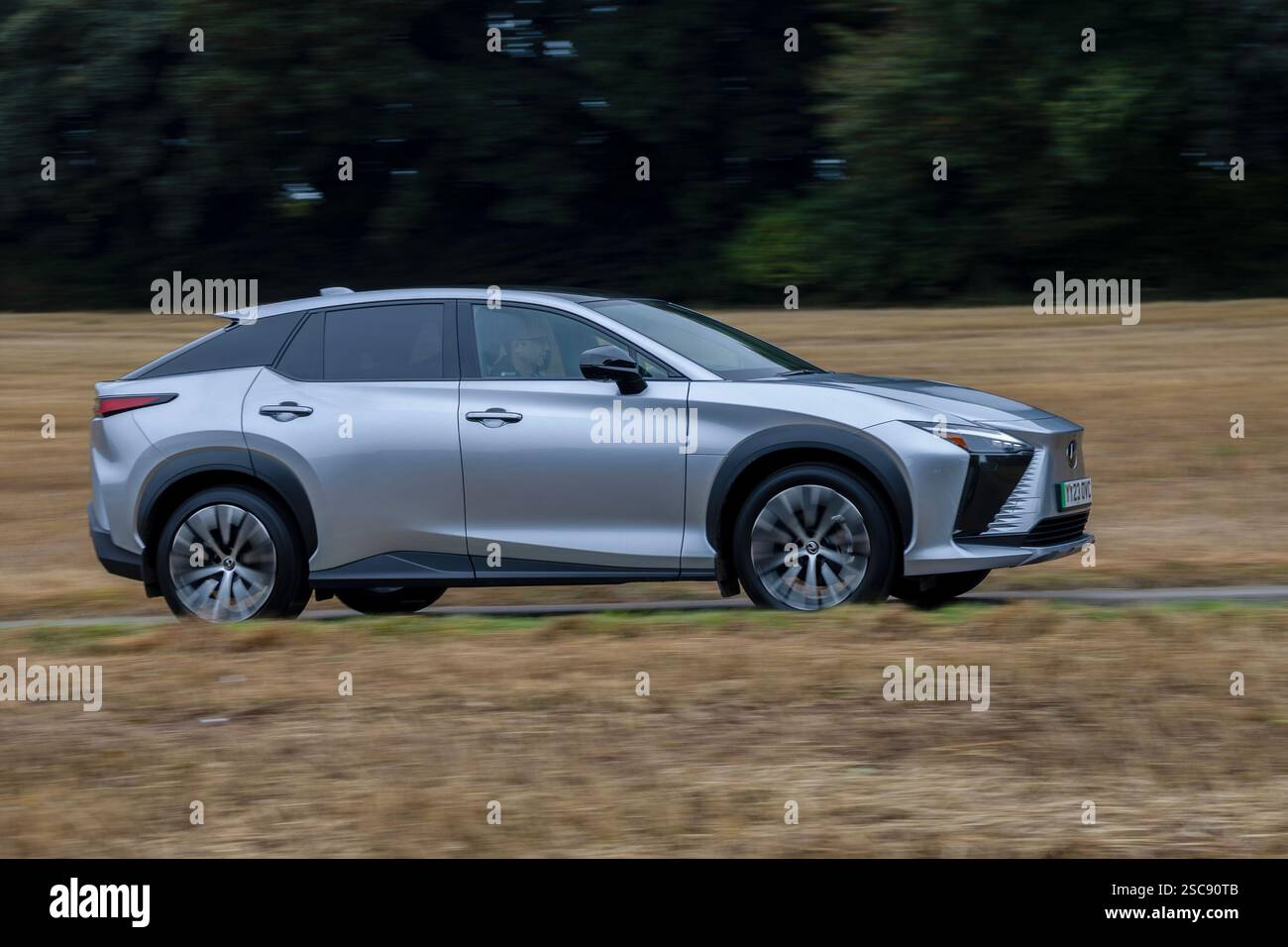 29/09/24 Richard Critchlow with his Lexus RZ450e on the Weaver hills ...