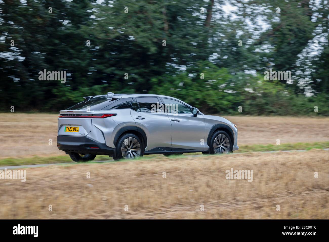 29/09/24 Richard Critchlow with his Lexus RZ450e on the Weaver hills ...