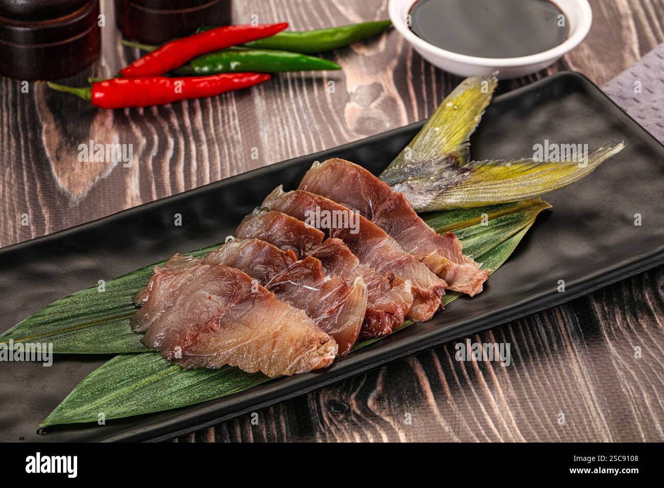 Raw yellowtail fresh fish sashimi snack Stock Photo - Alamy
