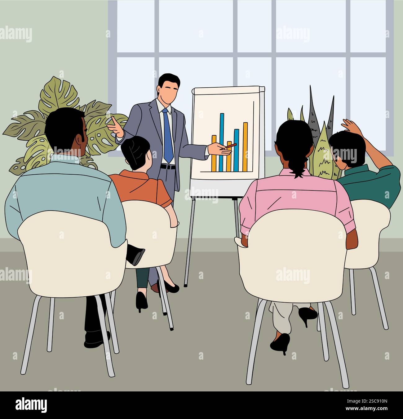 Product presentation meeting room Stock Vector Images - Alamy