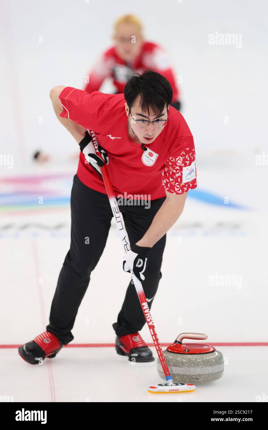 Go Aoki (JPN), FEBRUARY 6, 2025 - Curling : Mixed Doubles Round Robin ...