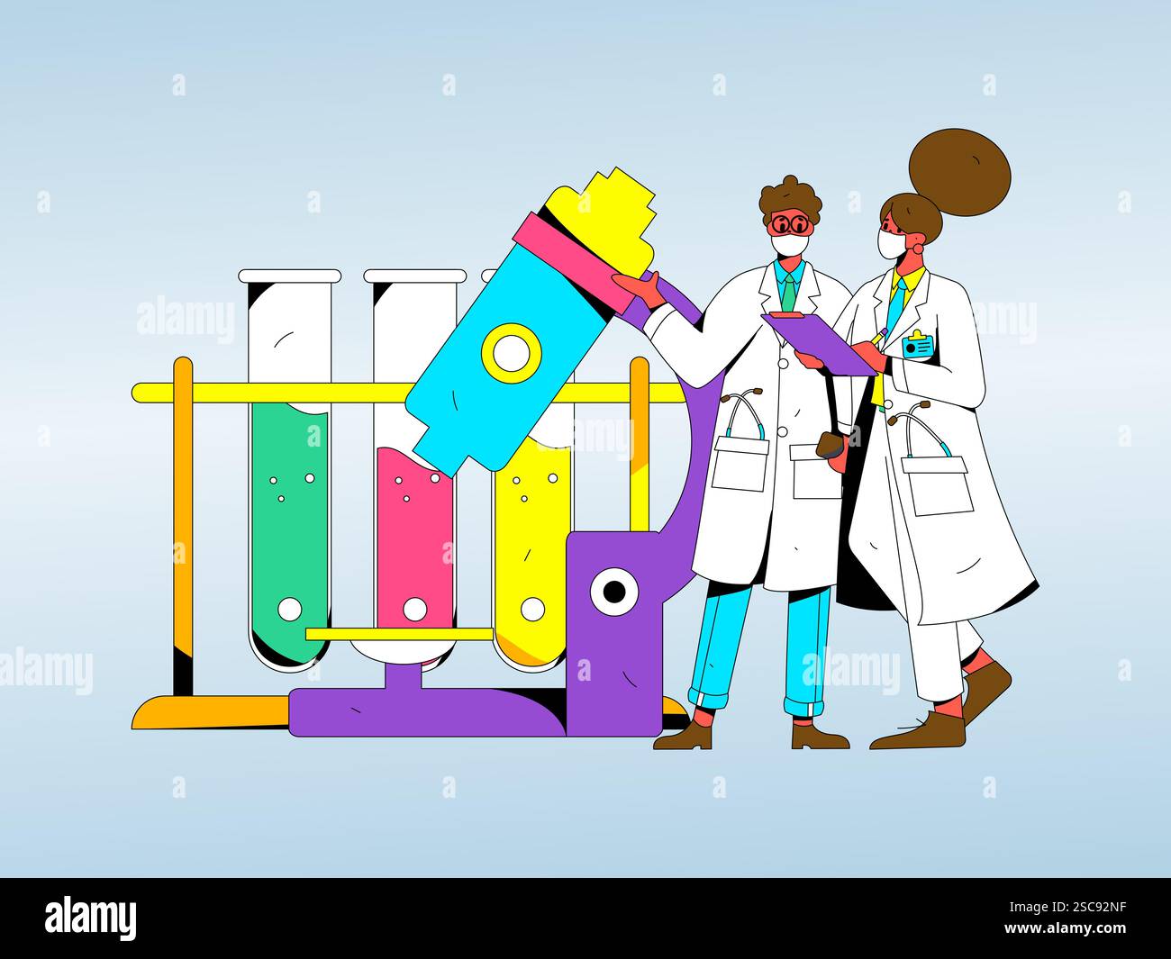 Medical characters fighting the epidemic flat vector concept operation ...