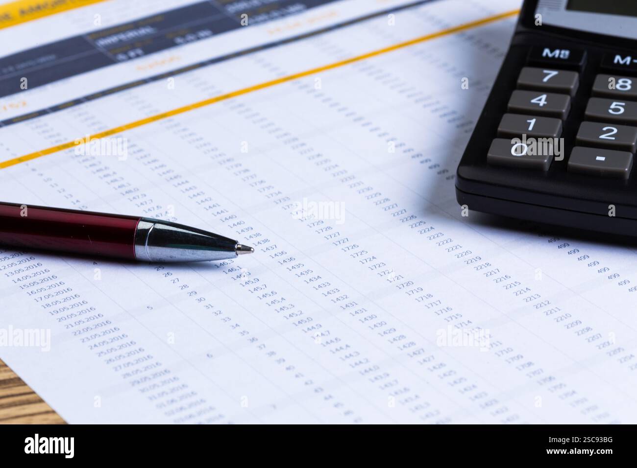 Graphs and Calculator Stock Photo - Alamy