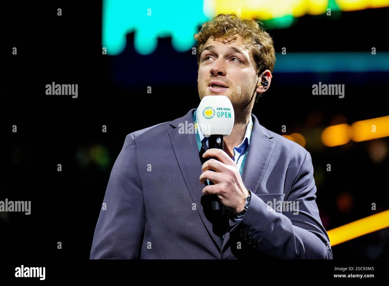 ROTTERDAM, NETHERLANDS - FEBRUARY 5: Announcer Jamie Trenite during day ...