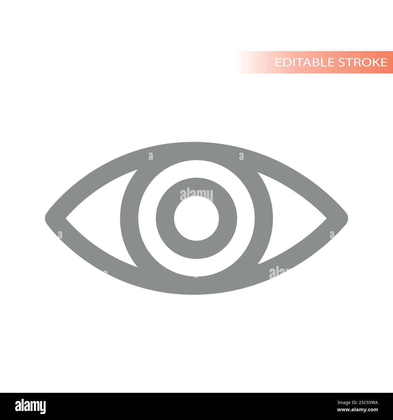Human eye line vector icon. Simple eye symbol Stock Vector Image & Art ...