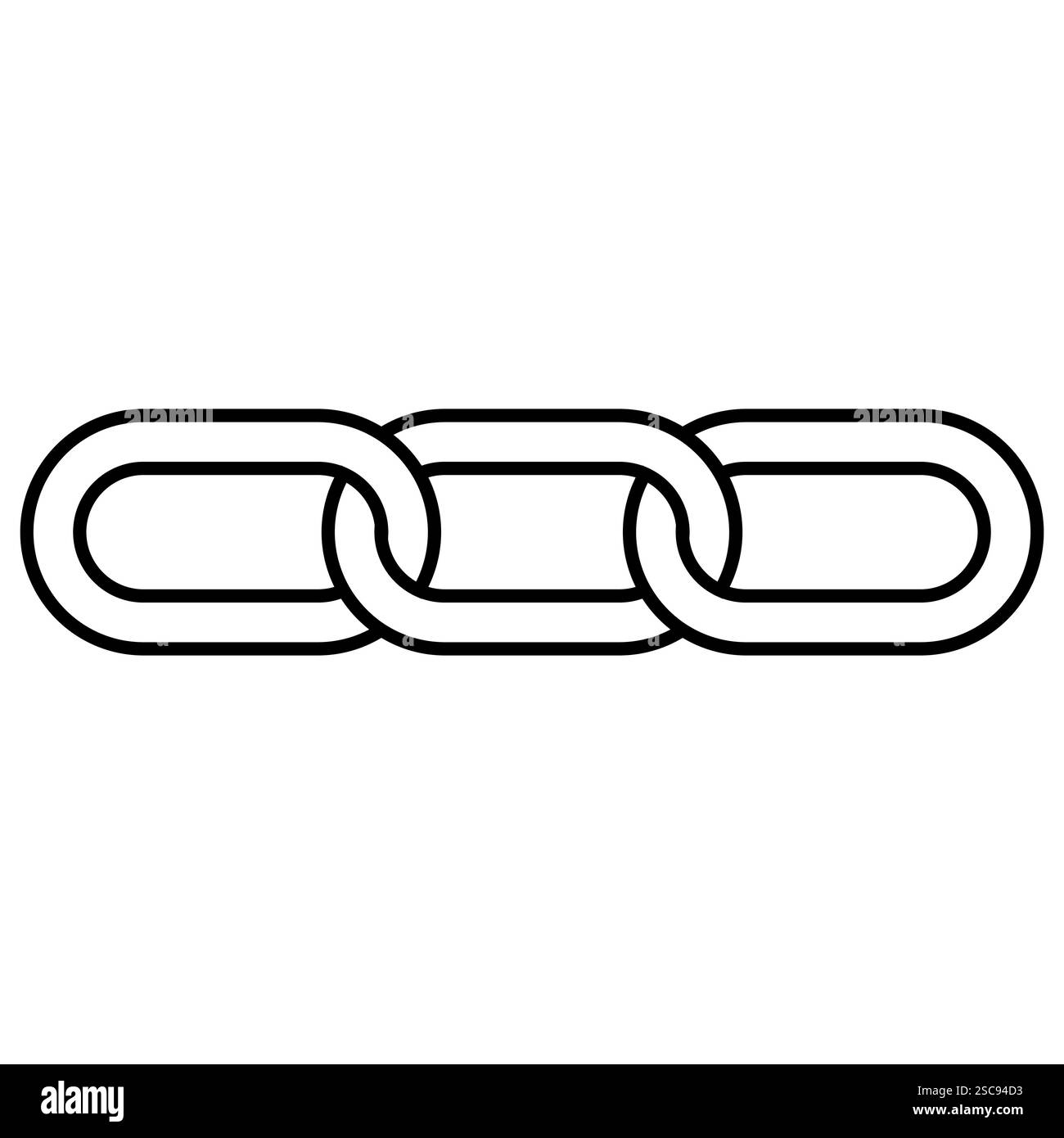 Three Interlocking Chain Links Connection Network Unity Bond 2931