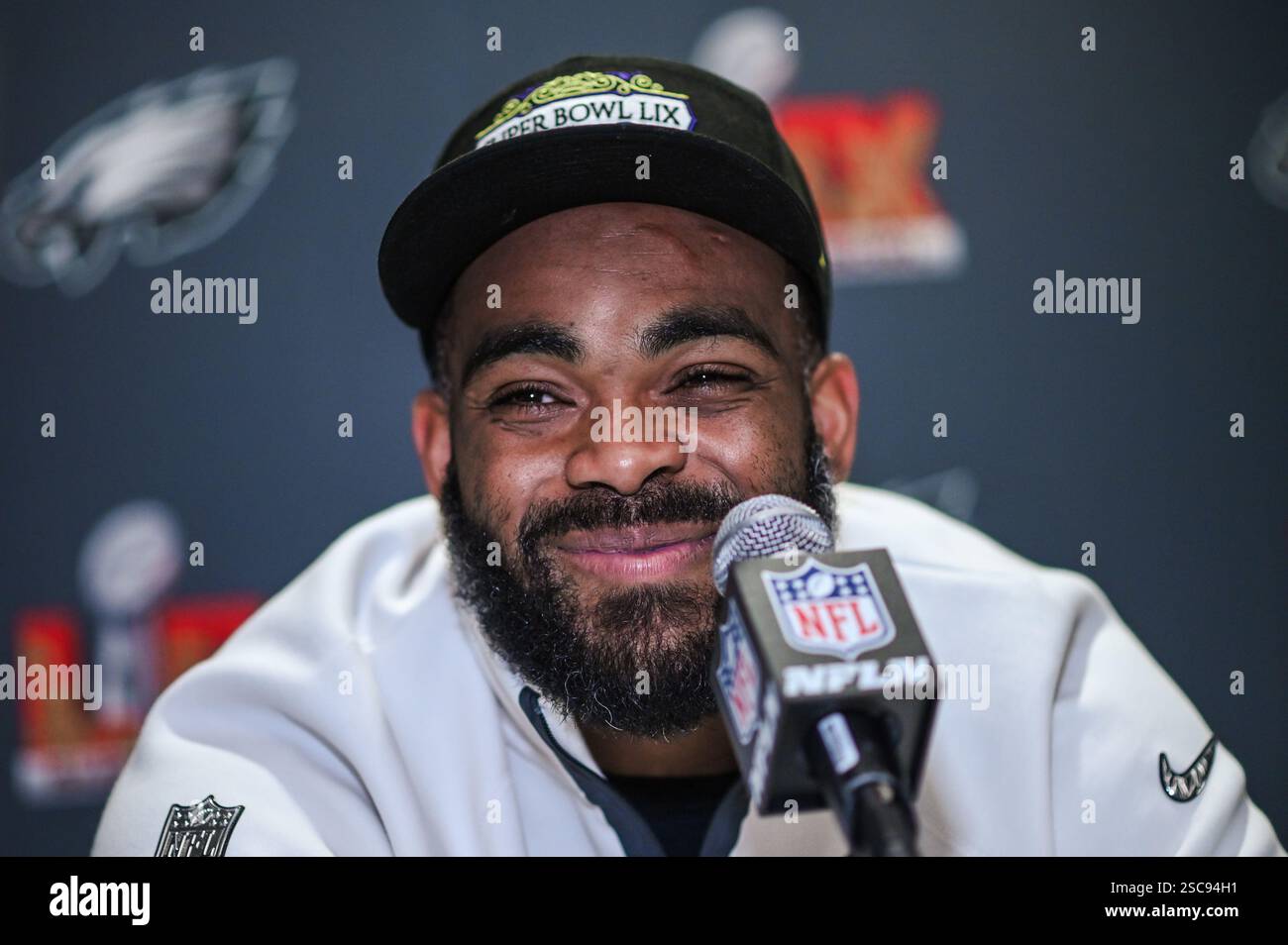 Philadelphia Eagles Defensive End, Brandon Graham, during a media ...