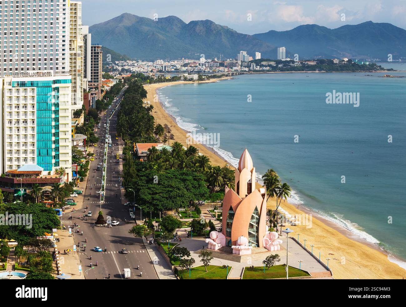 Nha Trang, Vietnam. DEC, 1, 2014. Tram Huong (Lotus Flower) Tower in ...
