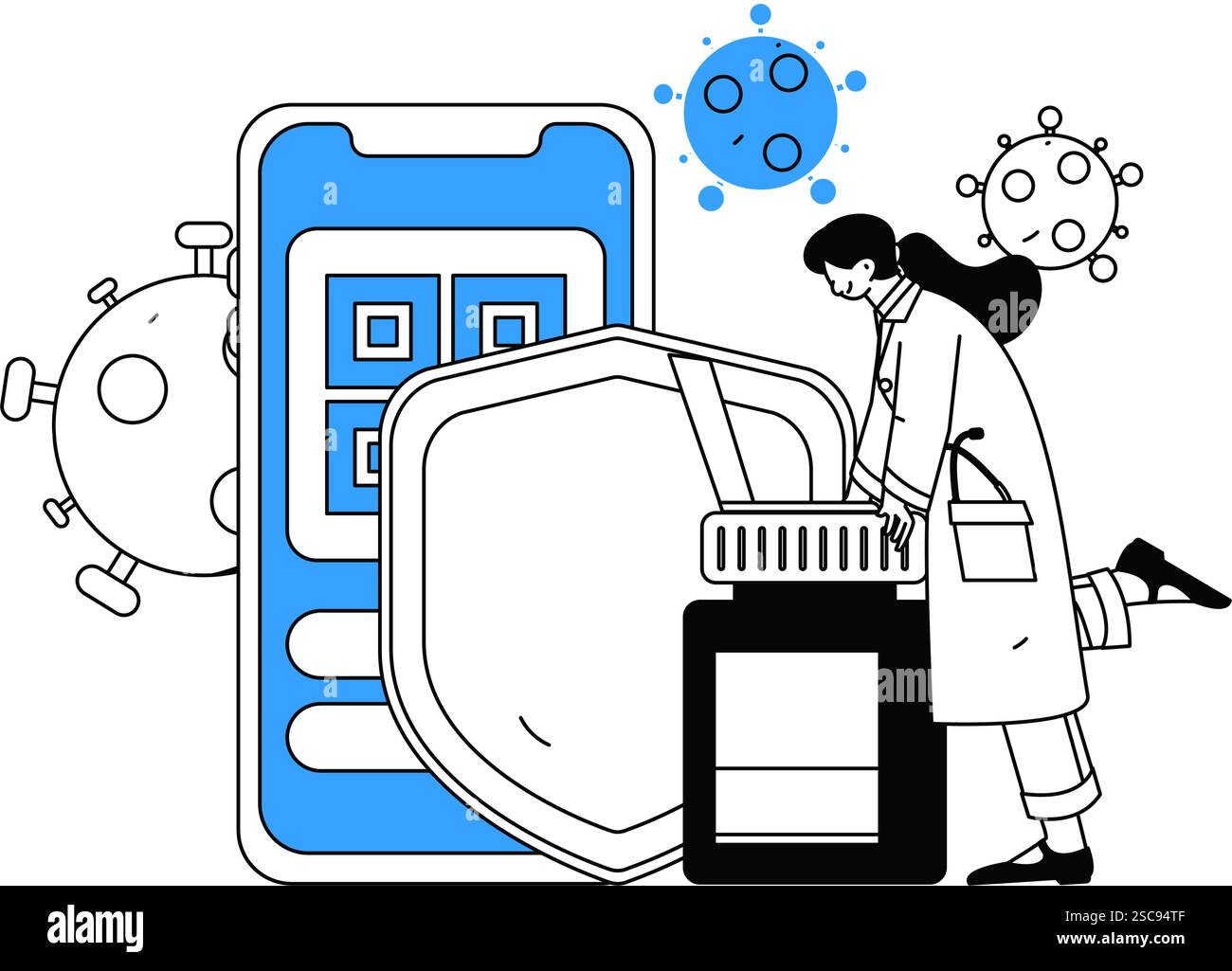 Medical characters fighting the epidemic flat vector concept operation ...
