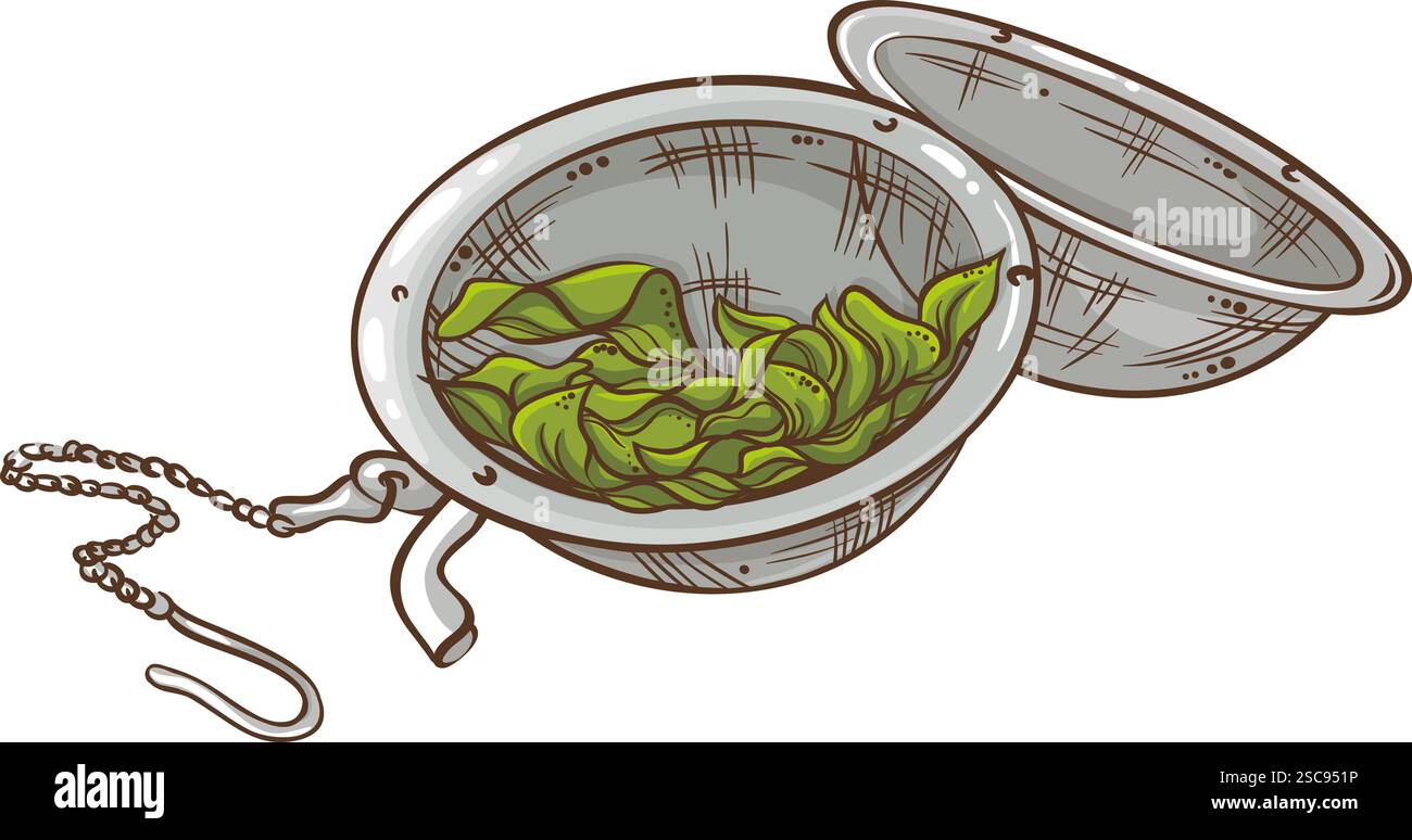 Tea Strainer Colored Detailed Illustration Stock Vector Image & Art - Alamy