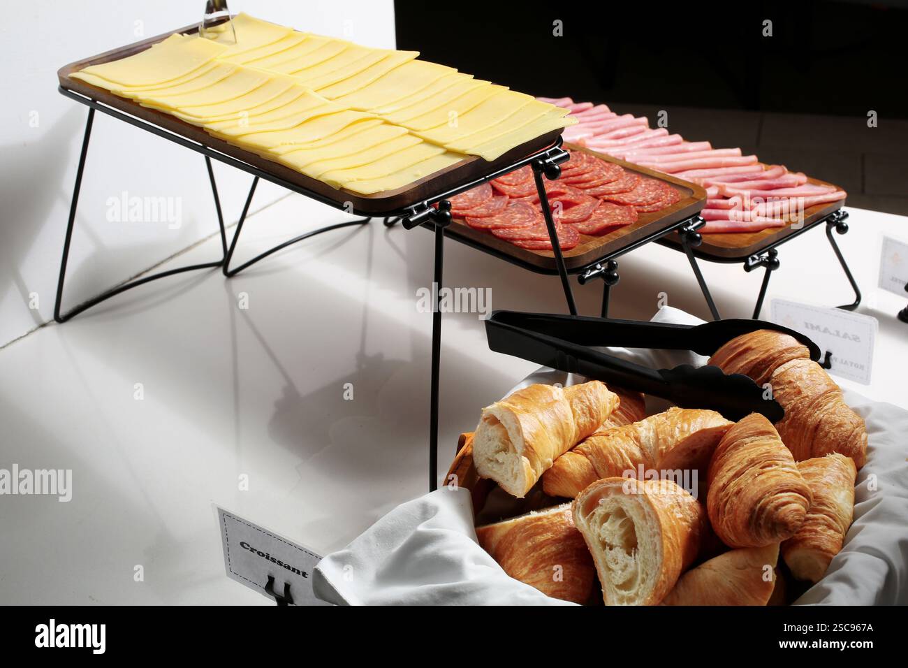 Food on Buffet Display Stand Stock Photo - Alamy