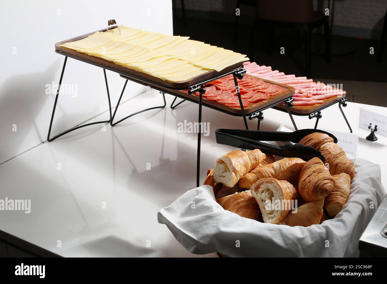 Food on Buffet Display Stand Stock Photo - Alamy
