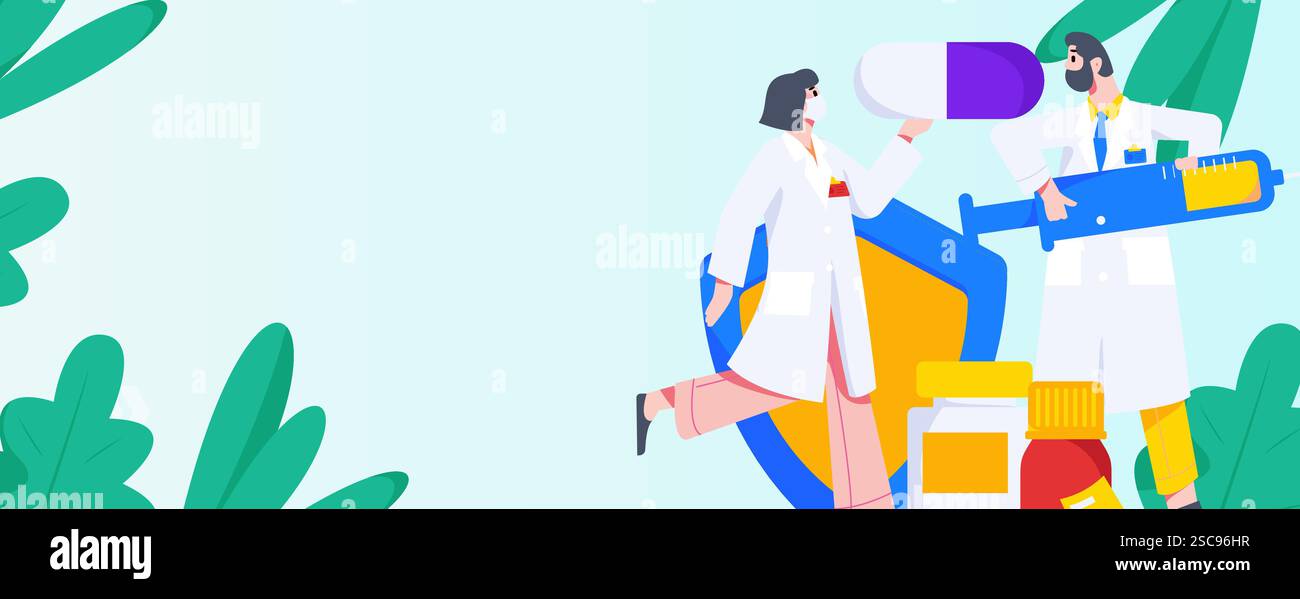 Medical characters fighting the epidemic flat vector concept operation ...