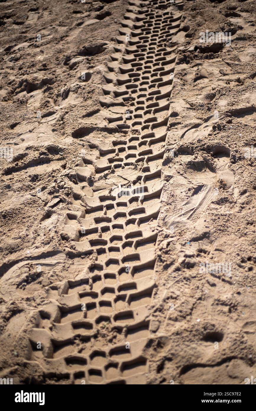 tire tracks on the sand Stock Photo - Alamy