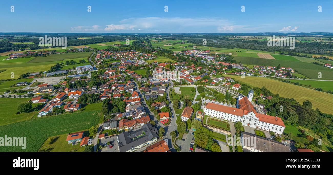 Summer afternoon in the Upper Bavarian Chiemgau region around Rott am ...