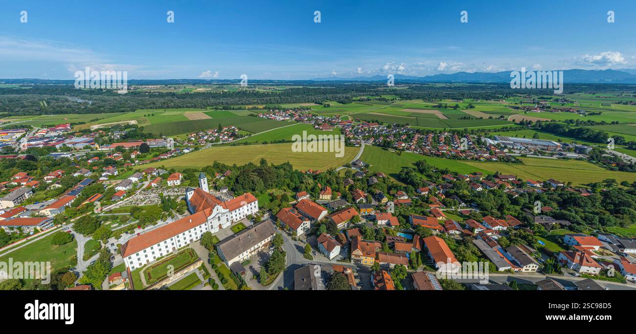 Summer afternoon in the Upper Bavarian Chiemgau region around Rott am ...