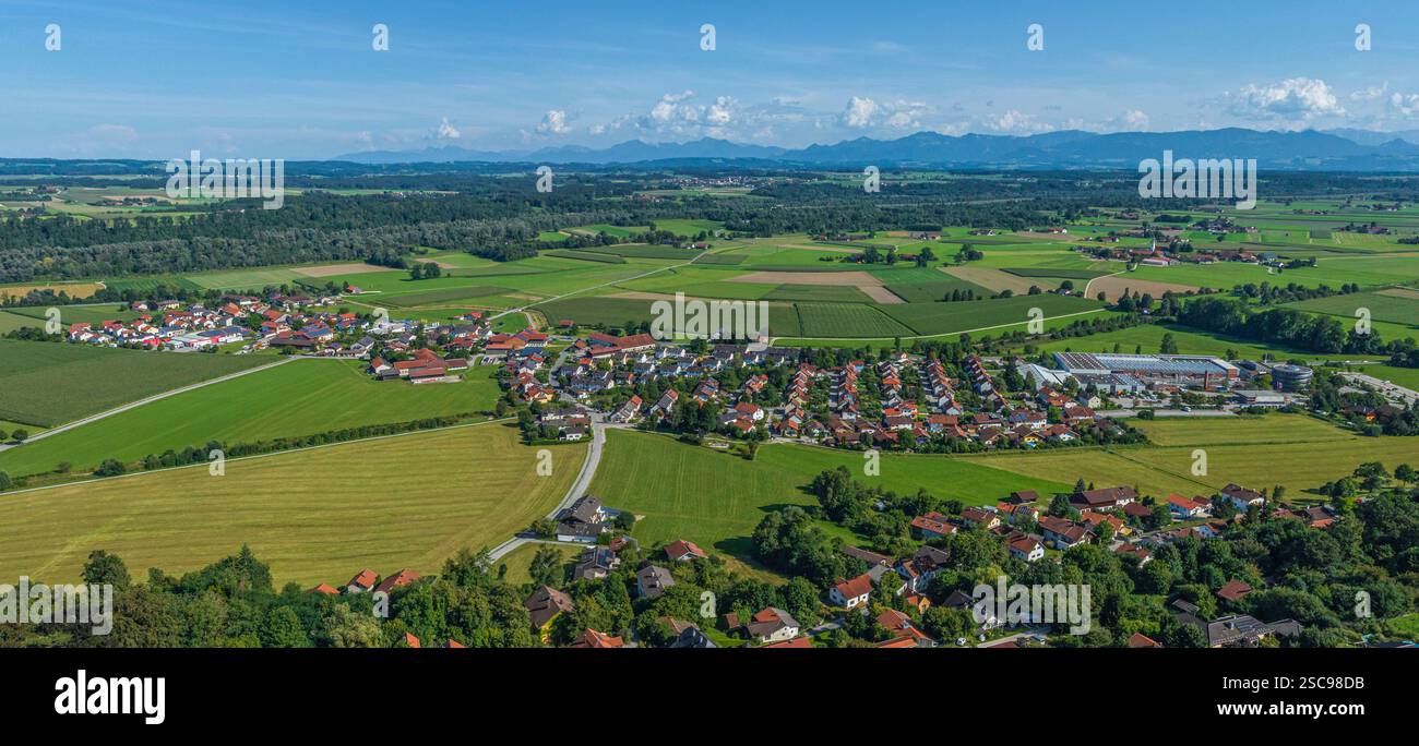 Summer afternoon in the Upper Bavarian Chiemgau region around Rott am ...