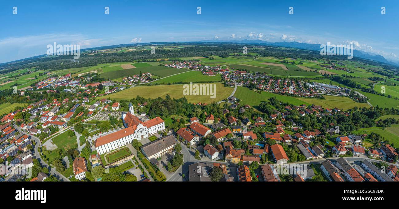 Summer afternoon in the Upper Bavarian Chiemgau region around Rott am ...