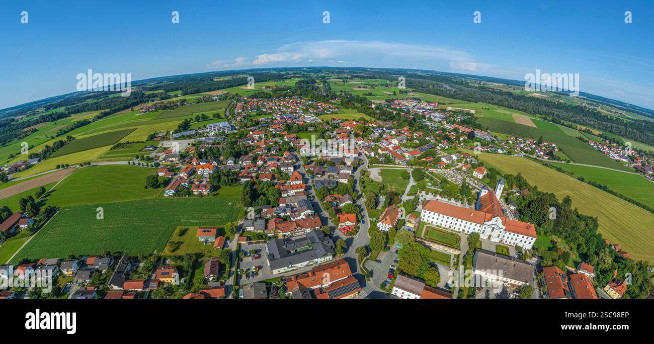 Summer afternoon in the Upper Bavarian Chiemgau region around Rott am ...