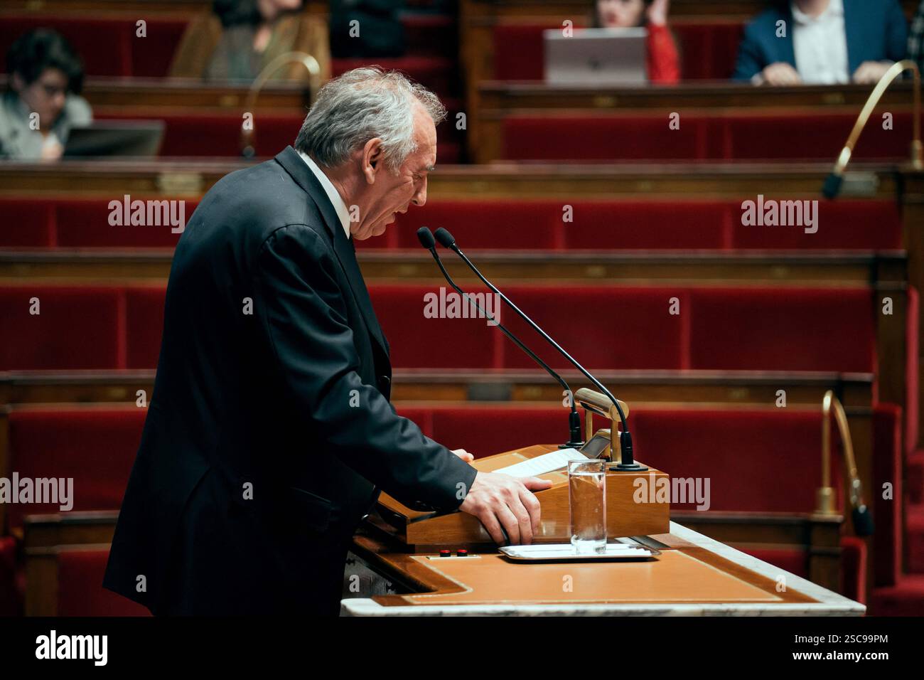 French Prime Minister Francois Bayrou during a debate ahead a vote on a ...