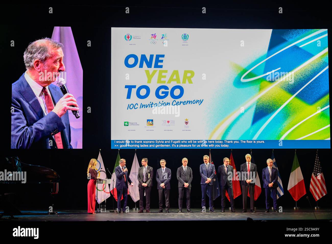 Milano, Milano. 06th Feb, 2025. Evento celebrativo del 'One Year To Go ...