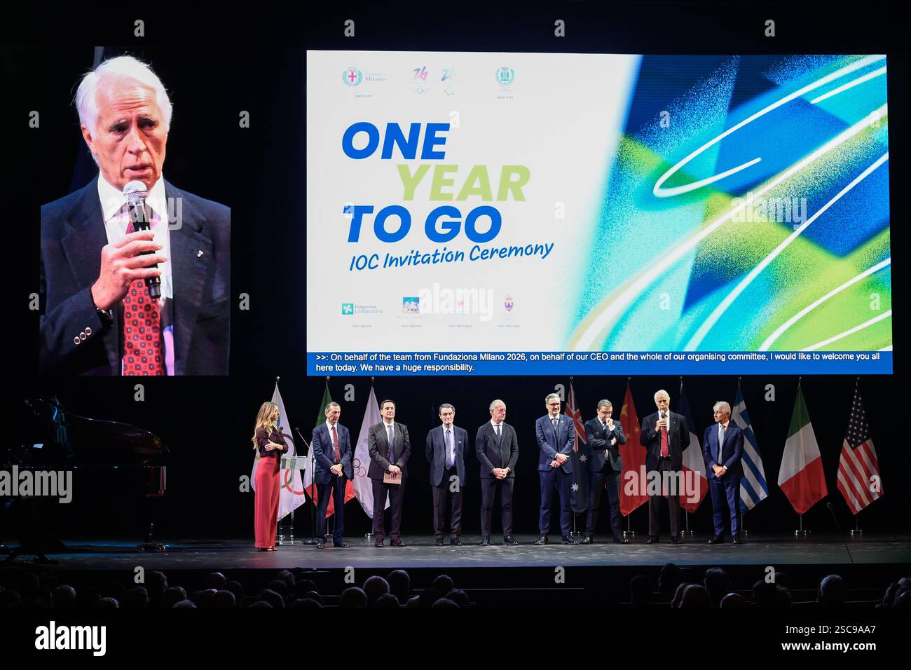 Milano, Milano. 06th Feb, 2025. Evento celebrativo del 'One Year To Go ...