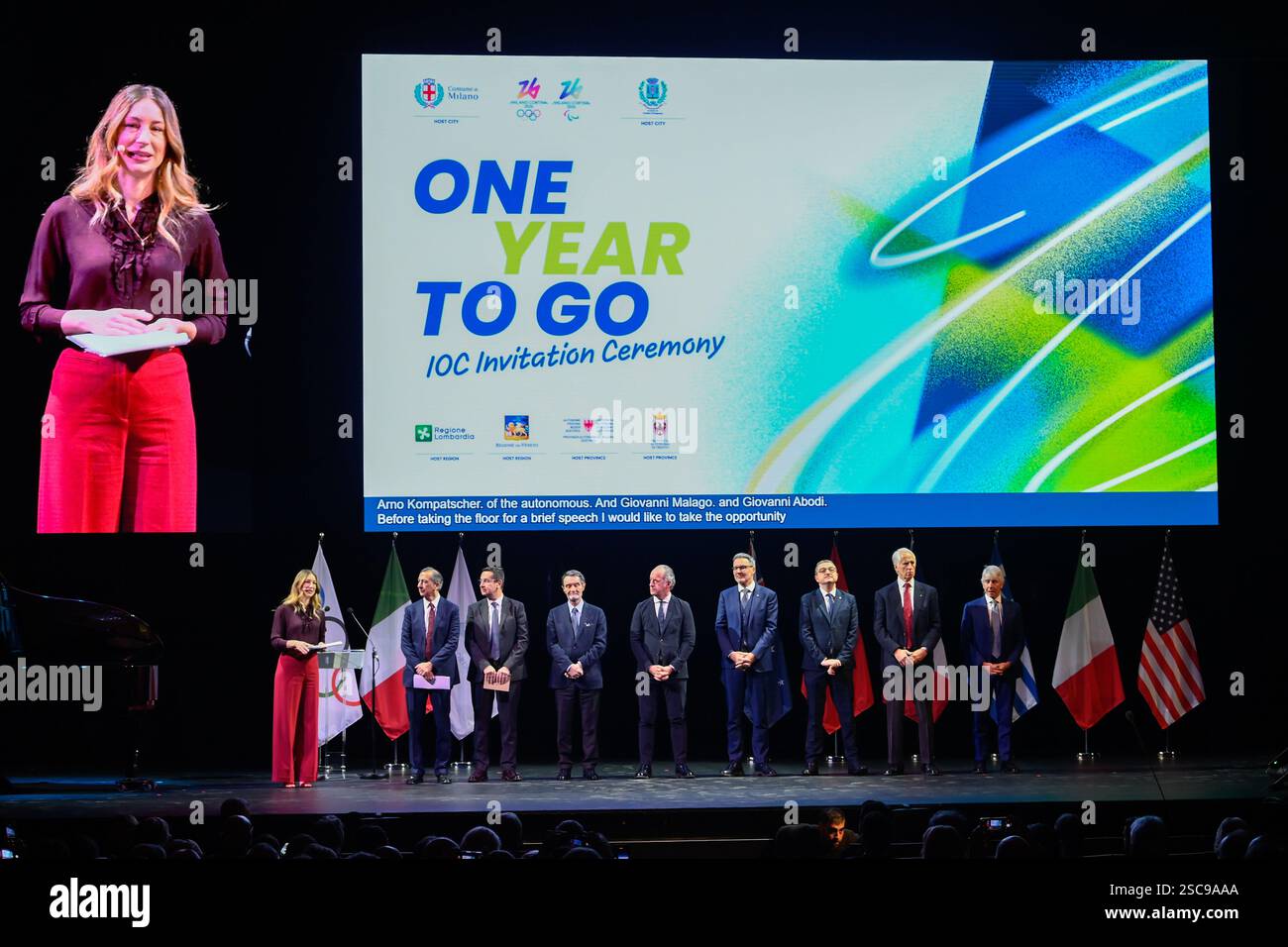 Milano, Milano. 06th Feb, 2025. Evento celebrativo del 'One Year To Go ...