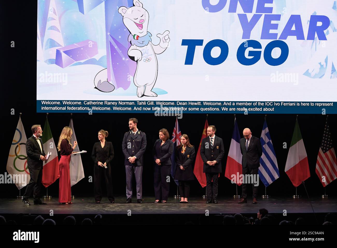 Milano, Milano. 06th Feb, 2025. Evento celebrativo del 'One Year To Go ...