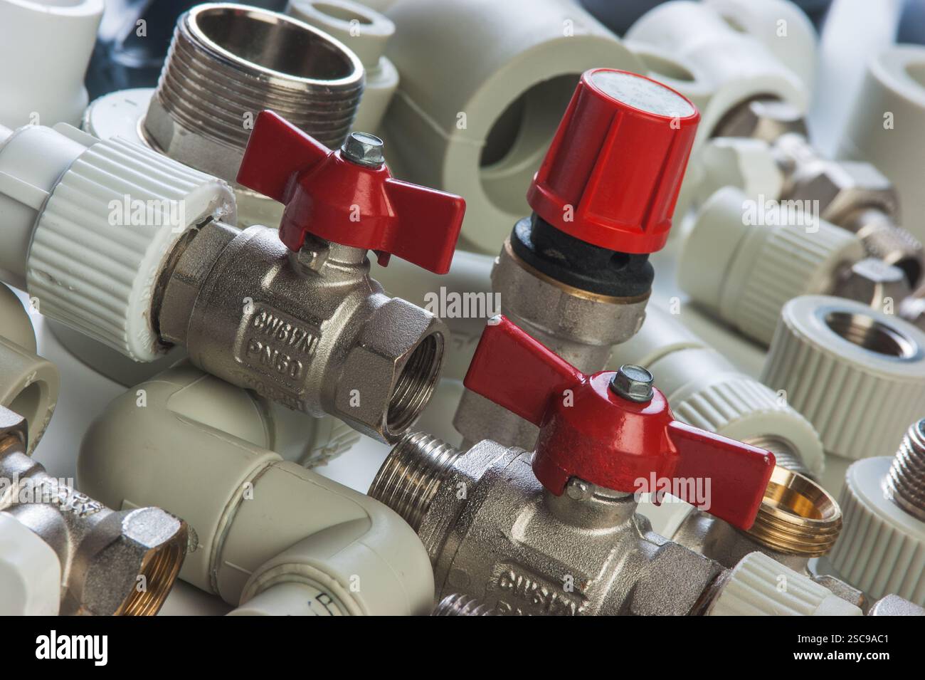 Plumbing fixtures and piping parts Stock Photo - Alamy
