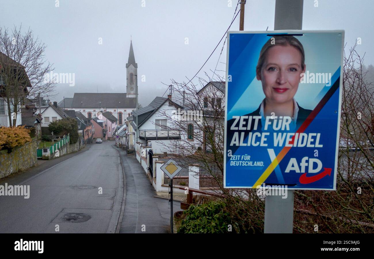 An election poster showing AfD top candidate for Chancellor Alice ...