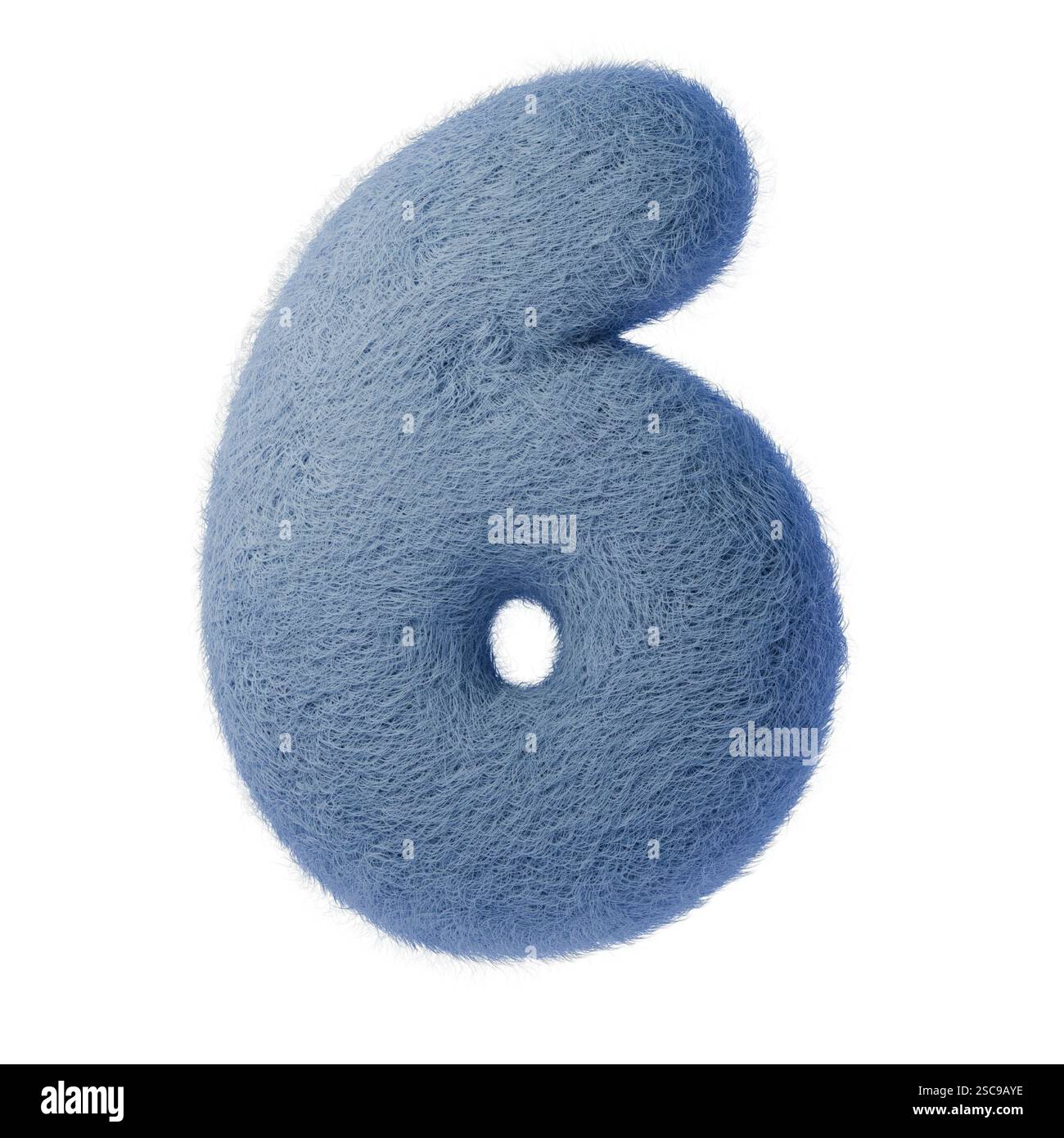 3d number 6 from wool felt. Whimsical blue 3D number six is perfect for ...