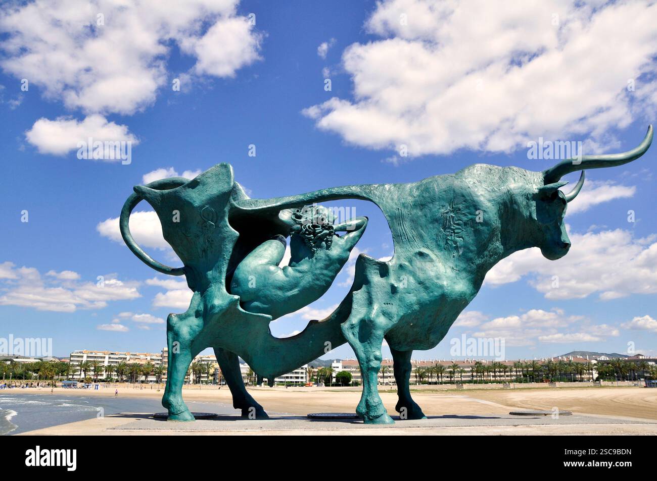 Pasifae sculpture, Vilanova y la Geltru city, Garraf Region, Barcelona ...