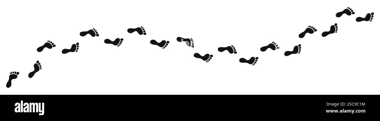 Footprints tracking path. Human tracks background. Vector illustration ...