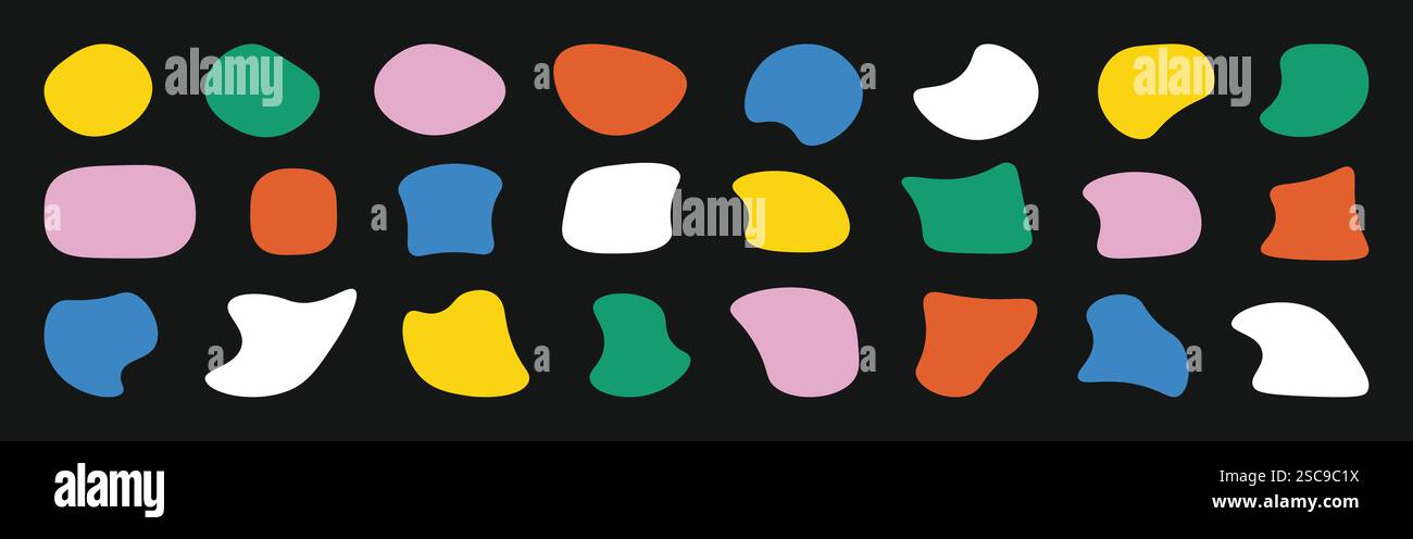 Geometric Shapes set. Organic blob collection. Vector illustration ...