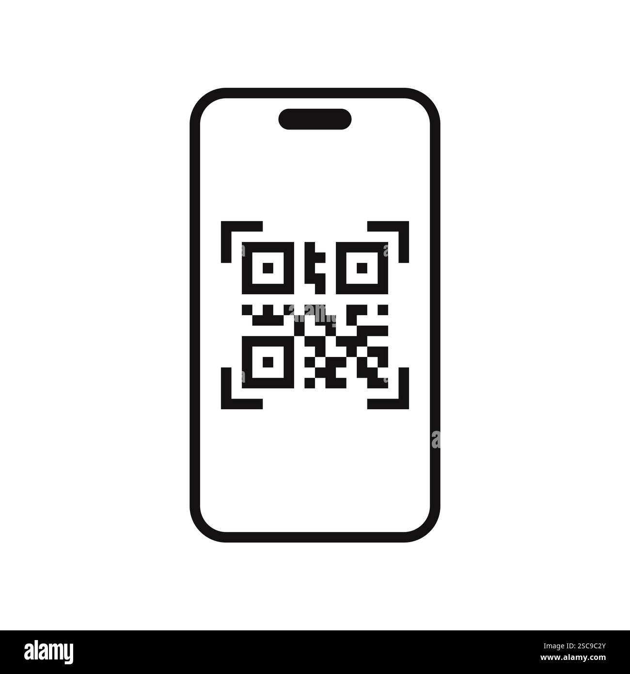 Scan qr code icon. Scan me template in smartphone. Vector illustration ...