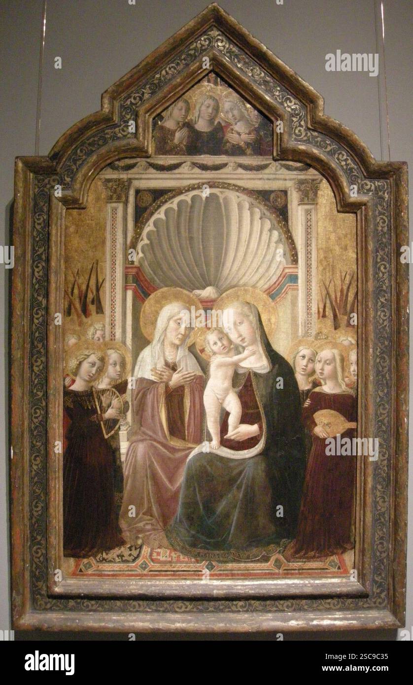 Saint Anne and the Virgin and Child Enthroned with Angels , painting by ...