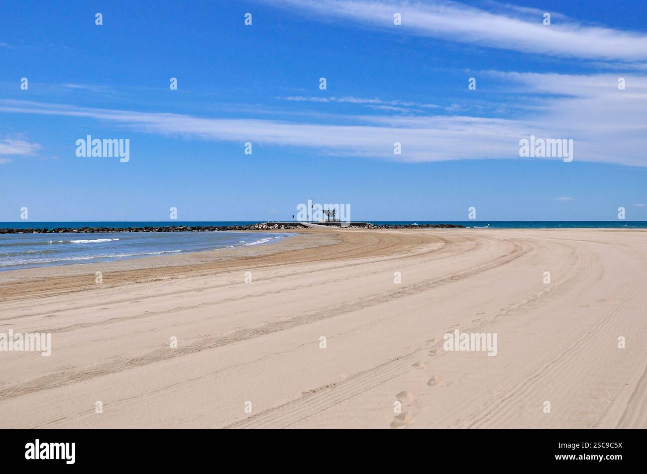 Ribes Roges Beach, "Pasifae" sculpture, Vilanova i la Geltru, Garraf ...
