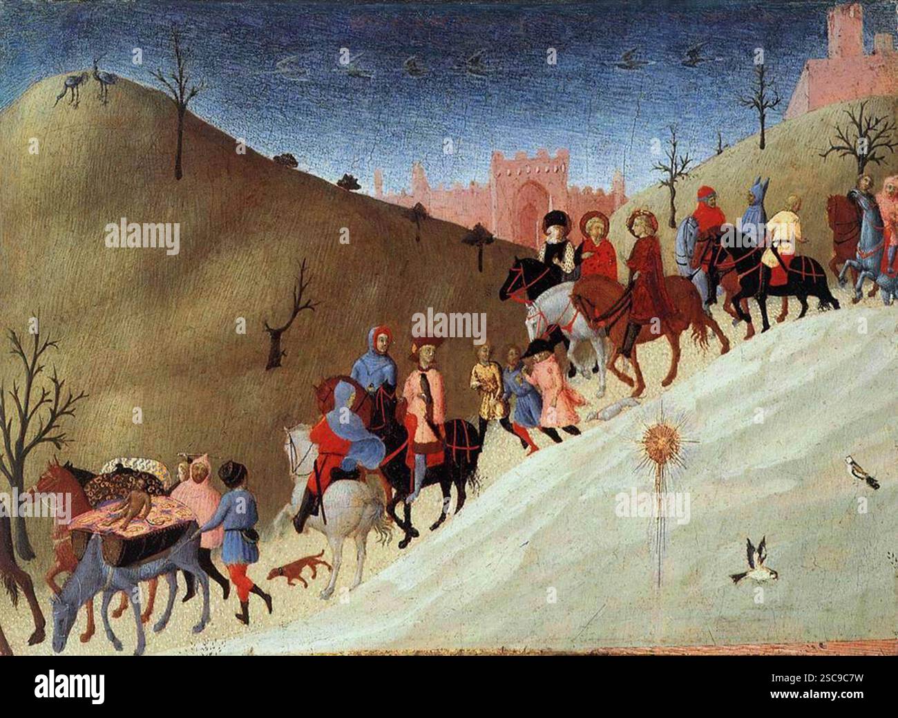 The Journey of the Magi , painting by Sassetta (Stefano di Giovanni ...