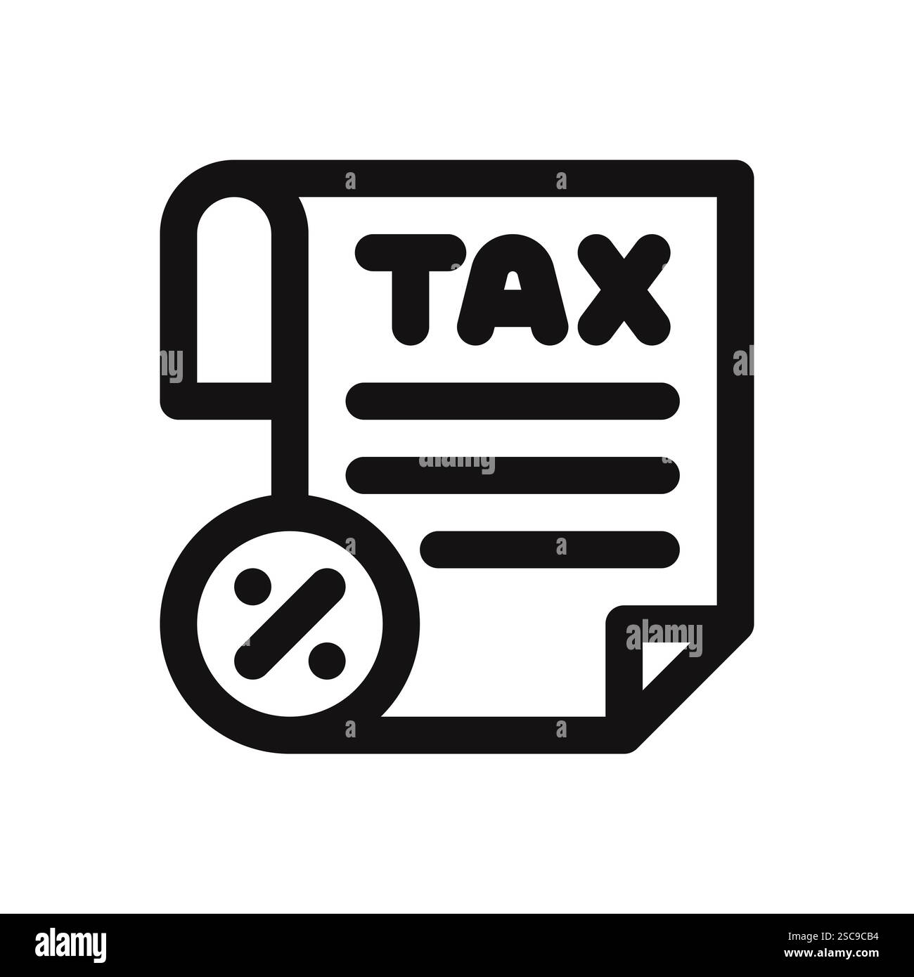 Tax icon. Tax Return, tariff, personal tax, commission. Vector ...