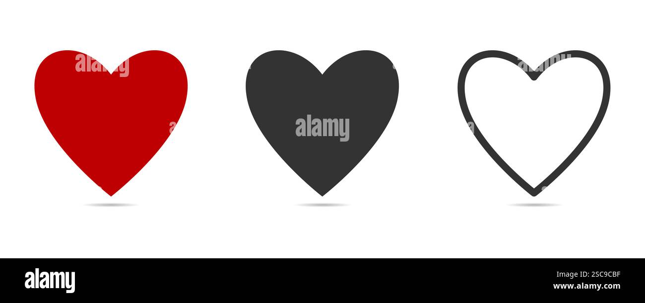 Collection of Love Heart Symbol Icons. Love symbol icon set, love ...