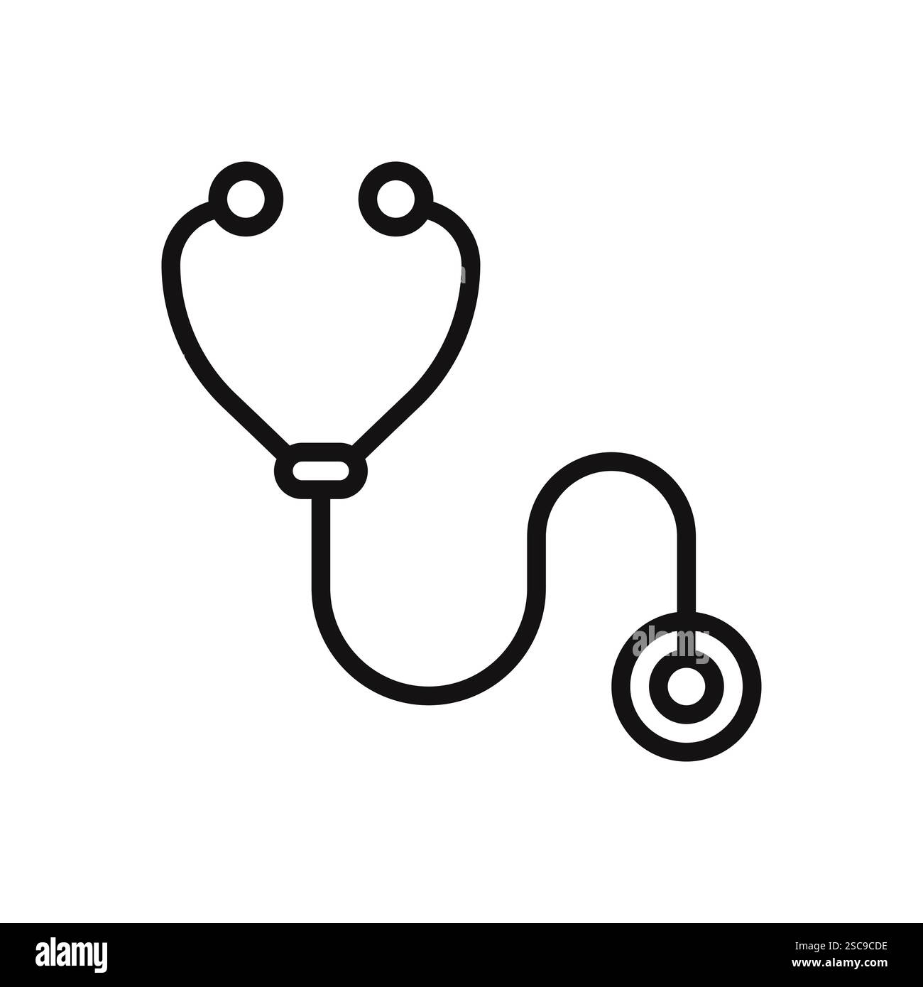 Stethoscope icon. Patient checkup, diagnosis, medical device. Vector ...