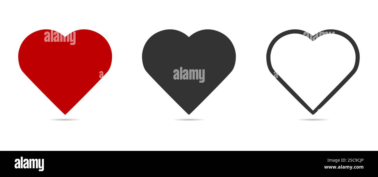Collection of Love Heart Symbol Icons. Love symbol icon set, love ...